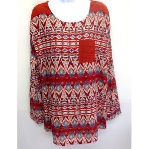 Toomi | Tops | Toomi Tunic Classic Neck Pocket Button Back | Poshmark